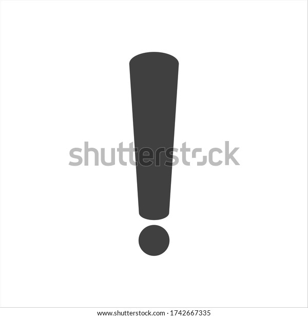 Exclamation Mark Icon On White Background Stock Vector (Royalty Free ...