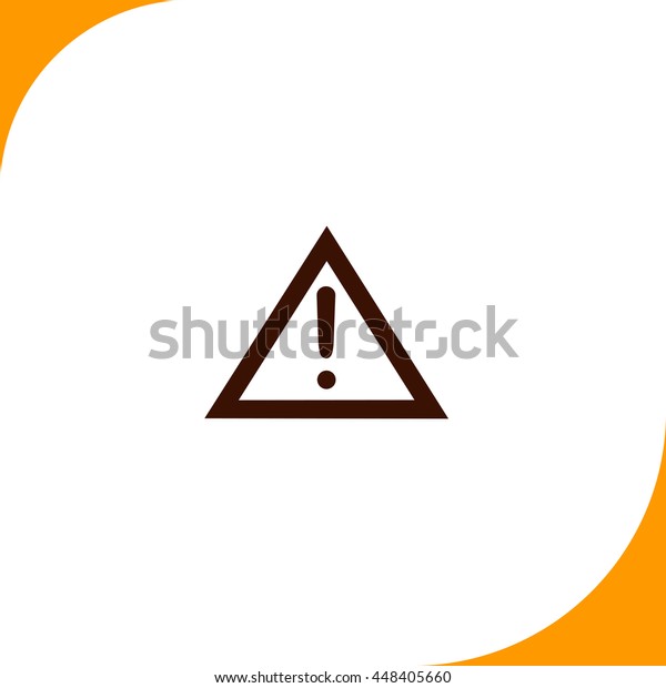 Exclamation Mark Sign Brown Icon On Stock Vector (Royalty Free) 448405660