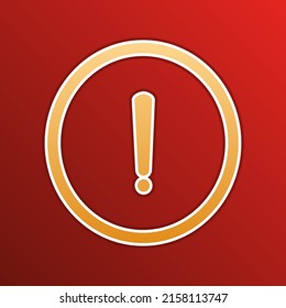 Exclamation Mark Sign Golden Gradient Icon Stock Vector (Royalty Free ...
