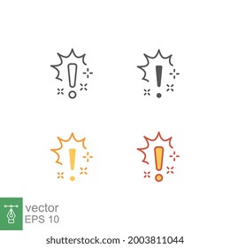 Exclamation Mark Signal Warning Symbol Hazard Stock Vector (Royalty ...