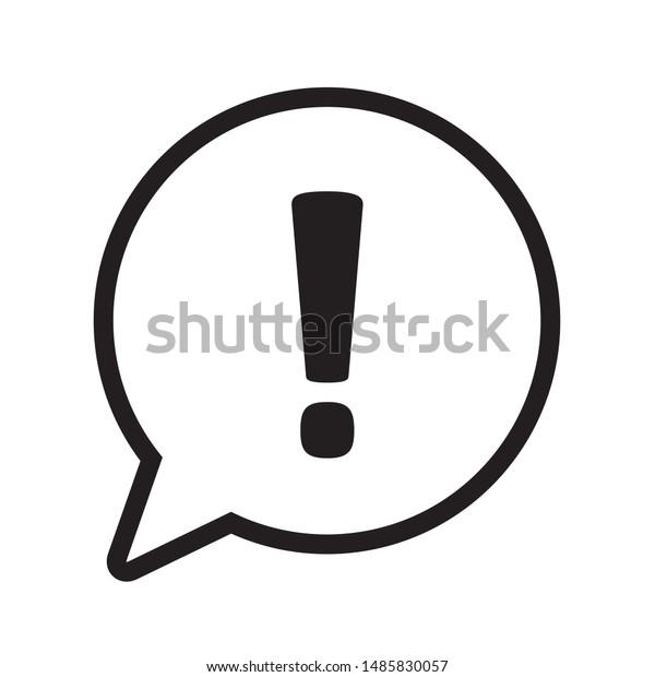 Exclamation Mark Speech Bubble Exclamation Mark Stock Vector (Royalty ...