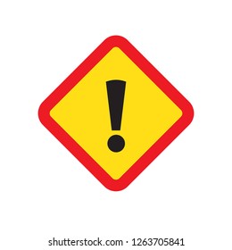 Exclamation Mark Square Hazard Warning Symbol Stock Vector (Royalty ...