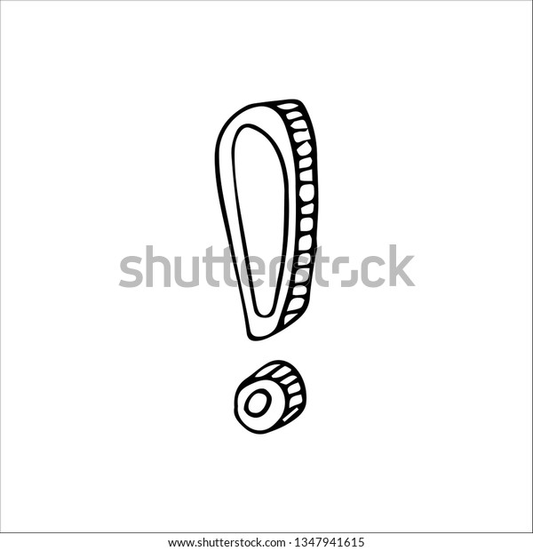 Exclamation Mark Vector Sketch Stock Vector (Royalty Free) 1347941615 ...