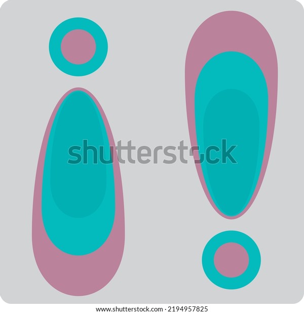 Exclamation Mark Warning Pastel Colors Gray Stock Vector (Royalty Free ...
