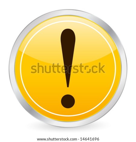 Exclamation Mark Yellow Circle Icon Vector Stock Vector (Royalty Free ...