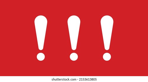 Exclamation Marks On Red Surface Warning Stock Vector (Royalty Free ...
