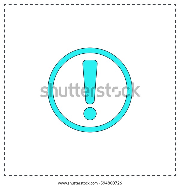 Exclamation Outline Vector Icon Black Editable Stock Vector (Royalty ...