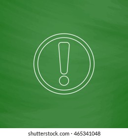 Exclamation Outline Vector Icon Imitation Draw Stock Vector (Royalty ...