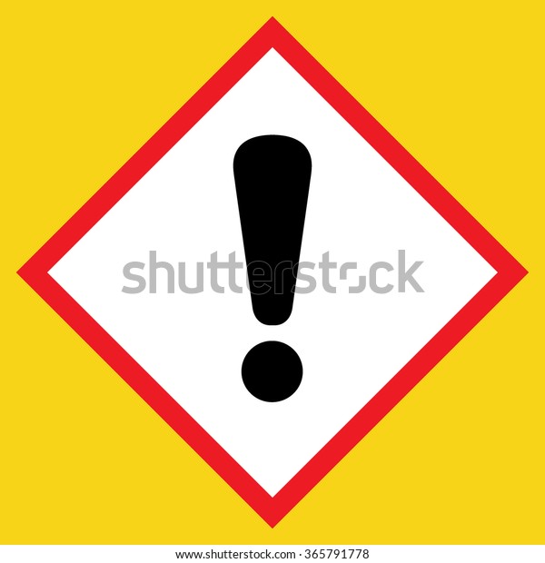 Exclamation Point Black Sign Hazard Attention Stock Vector (Royalty ...