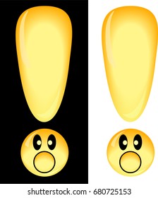 Exclamation Point Glass Smiley Vector: เวกเตอร์สต็อก (ปลอดค่าลิขสิทธิ์ ...