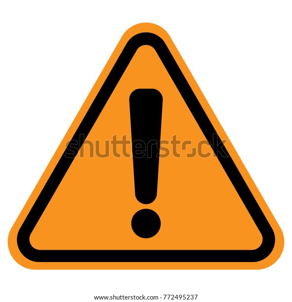 Exclamation Point Sign Triangle Yellow Background Stock Vector (Royalty ...