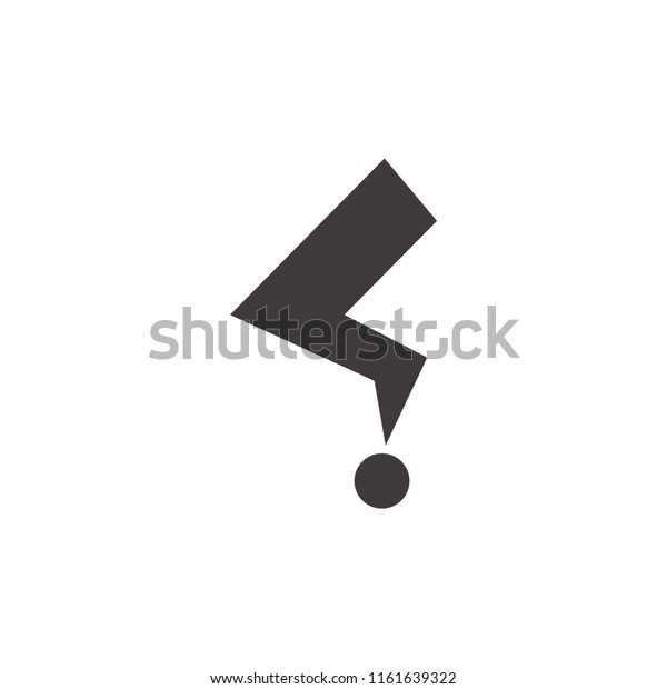 Exclamation Thunder Shape Logo Vector Stock Vector (Royalty Free ...