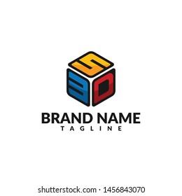 Exclusive 3d Box Logo Template Stock Vector (Royalty Free) 1456843070 ...