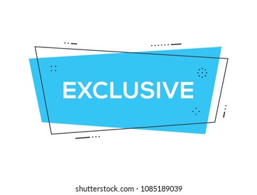 Exclusive Banner Concept Stock Vector (Royalty Free) 1085189039 ...