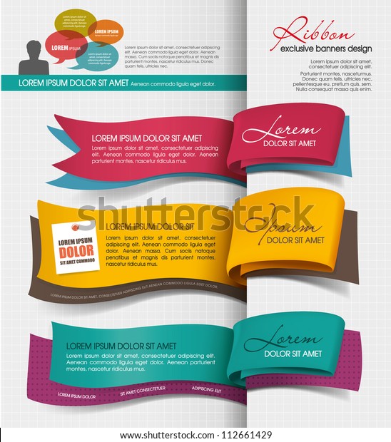 Exclusive Banner Design Stock Vector (Royalty Free) 112661429