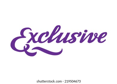 Exclusive Calligraphic Lettering Stock Vector (Royalty Free) 219504673 ...