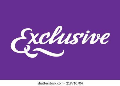Exclusive Calligraphic Lettering Stock Vector (Royalty Free) 219710704 ...