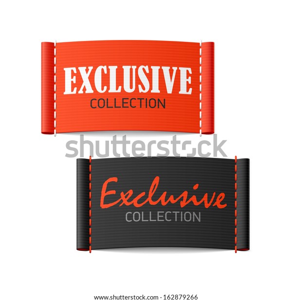 Exclusive Collection Clothing Labels Vector Stock Vector (Royalty Free ...