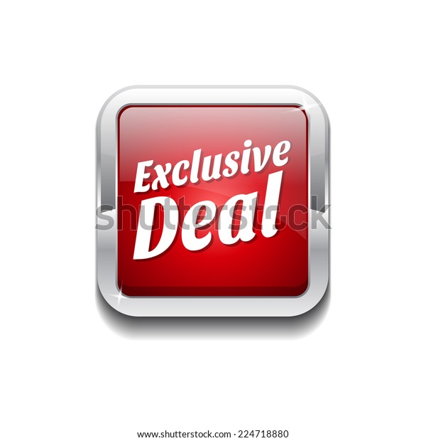 Exclusive Deal Red Vector Icon Button Stock Vector (Royalty Free) 224718880