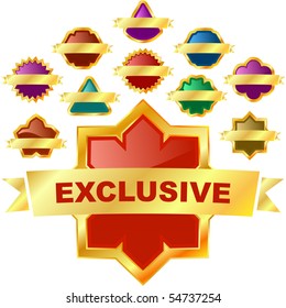 Exclusive Emblem Vector Set Sale Stock Vector (Royalty Free) 54737254