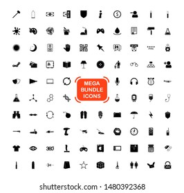 Vektor Stok Exclusive Mega Bundle Icons Pack Collection (Tanpa Royalti ...