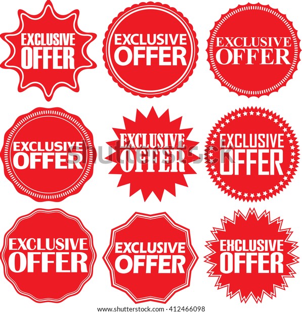 Exclusive Offer Red Label Exclusive Offer Stock Vector (Royalty Free ...