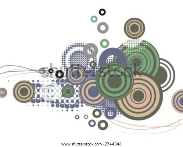 Exclusive Series Backgrounds Halftone Circle Elements Stock Vector