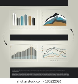 Exclusive Set Business Graph Layout Infographics Stock Vector (Royalty ...
