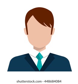 Executive Male Profile Elegant Suit Tie Stock Vector (Royalty Free ...