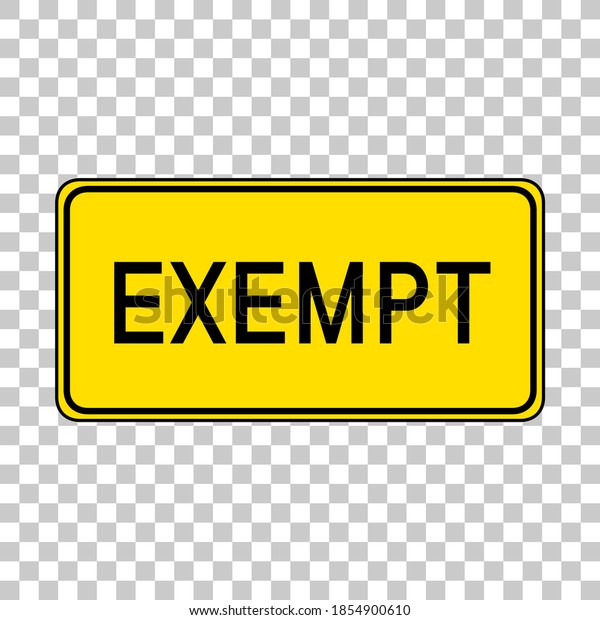 Exempt Sign Isolated On Transparent Background Stock Vector (Royalty ...