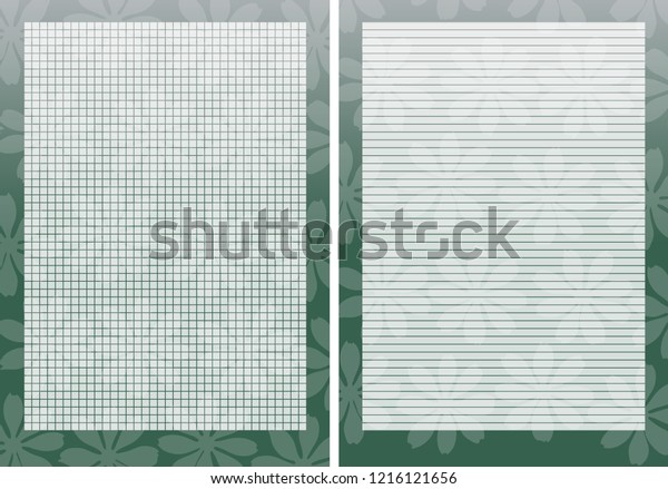 Exercise Book Page Realistic Page Out Stock Vector (Royalty Free ...