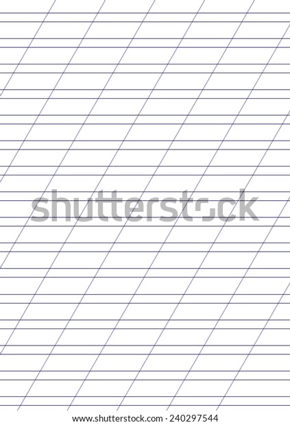 Exercise Book Paper One Page Lines Stock Vector (Royalty Free ...