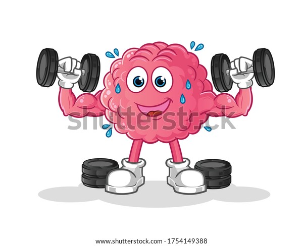 Exercise Brain Cartoon Mascot Vector Illustration Stock Vector (Royalty ...