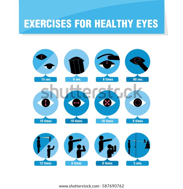 Exercises Healthy Eyes Vector Clip Art Stock Vector (Royalty Free ...
