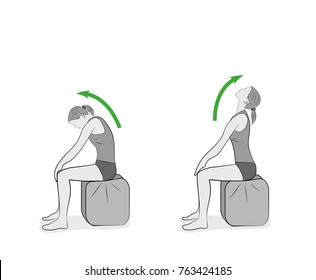 Exercises Neck Head Vector Illustration Stock Vector (Royalty Free ...