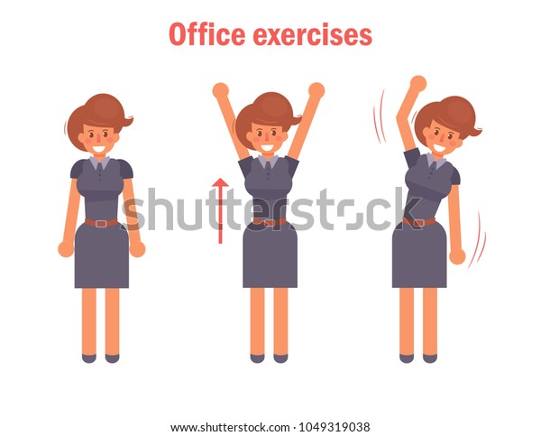 Exercises Office Vector Cartoon Isolated Art Stock Vector (Royalty Free ...