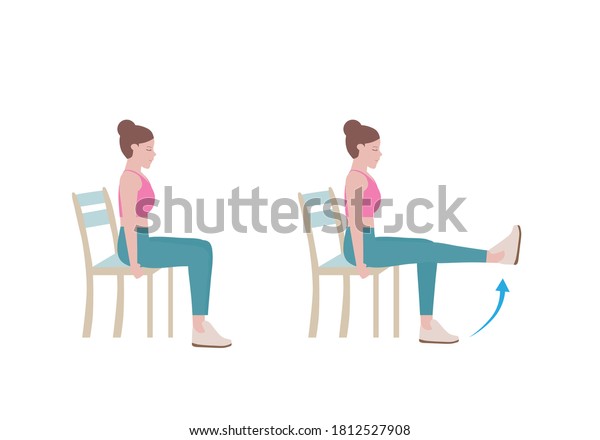 Exercises that can be done at-home using a sturdy chair.Slowly raise ...
