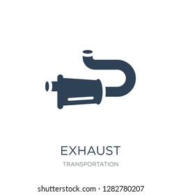 Exhaust Icon Vector On White Background Stock Vector (Royalty Free ...