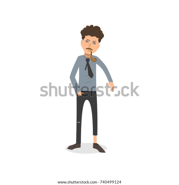 Exhausted Completely Wiped Out Cartoon Guy Stock Vector (Royalty Free ...