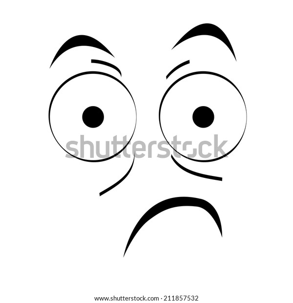 Exhausted Facial Expression On White Background Stock Vector (Royalty ...
