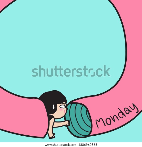 Exhausted Girl Crawling Loop Never Ending Stock Vector (Royalty Free ...