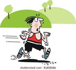 13,975 Funny runner Images, Stock Photos & Vectors | Shutterstock