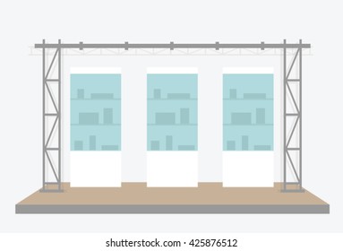 Exhibition Scene Vector Illustration Stock Vector (Royalty Free) 425876512