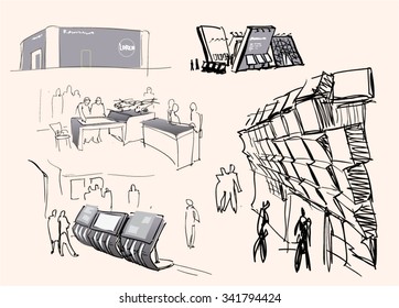 4,505 Exhibition sketch Stock Vectors, Images & Vector Art | Shutterstock