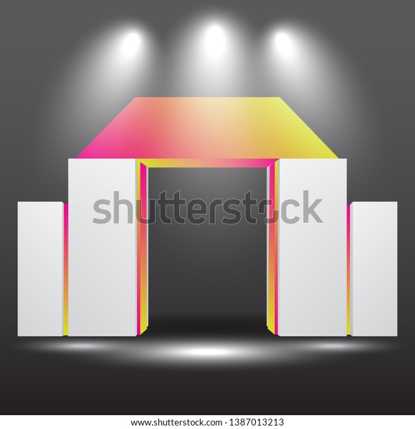 exhibition stand Gate entrance vector with for mock up event display ...