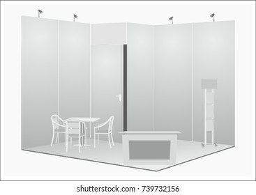 Exhibition Stand Vector Exposition Show Fair Stock Vector (Royalty Free ...