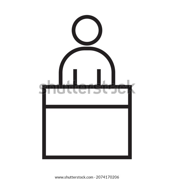 Exhibitor Icon Vector Sign Design Stock Vector (Royalty Free ...