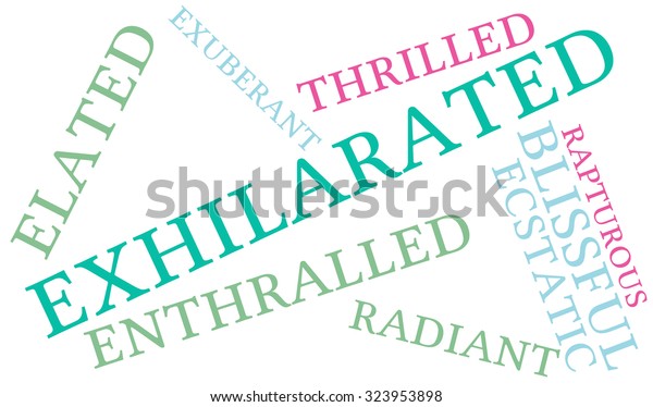 Exhilarated Word Cloud On White Background Stock Vector (Royalty Free ...