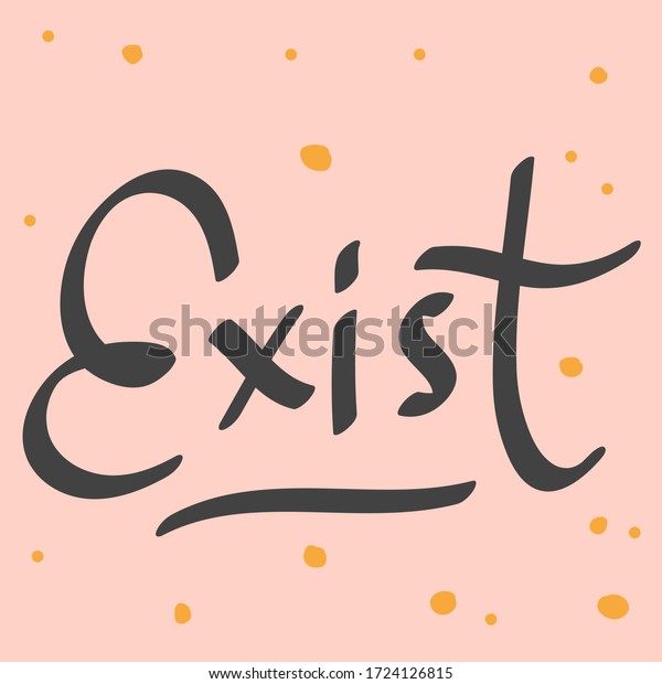 Exist Sticker Social Media Content Vector Stock Vector (Royalty Free ...