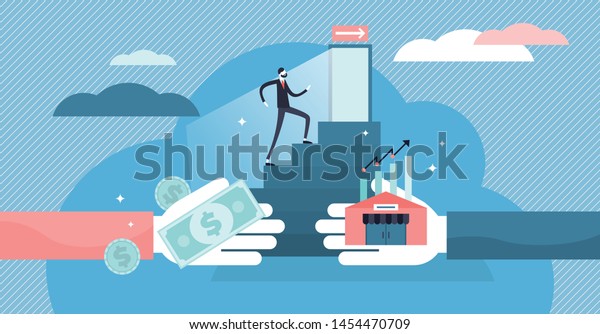 Exit Business Vector Illustration Flat Tiny Stock Vector (Royalty Free ...
